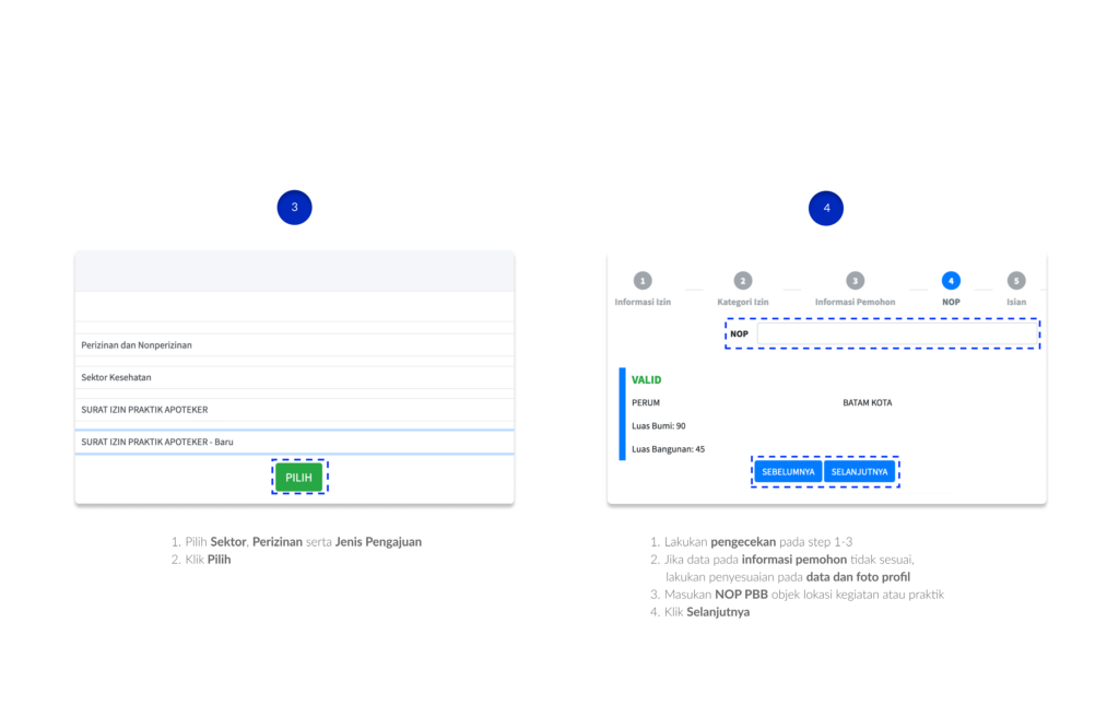 MEMBUAT PERMOHONAN – Perizinan Online – EASY